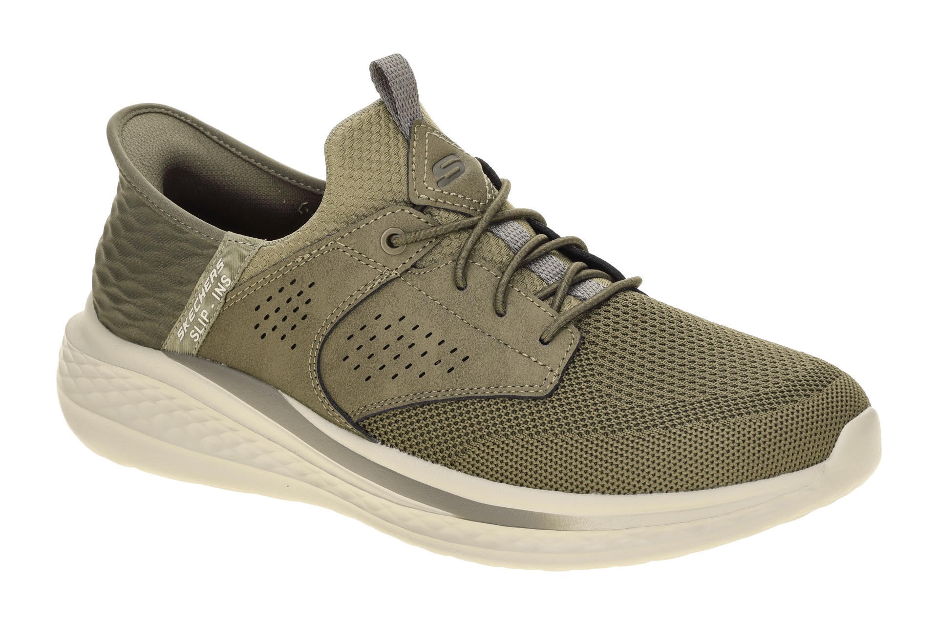 Skechers Slade Slipper Schuhe grün khaki Slip-Ins 210889 | Schuhhaus ...