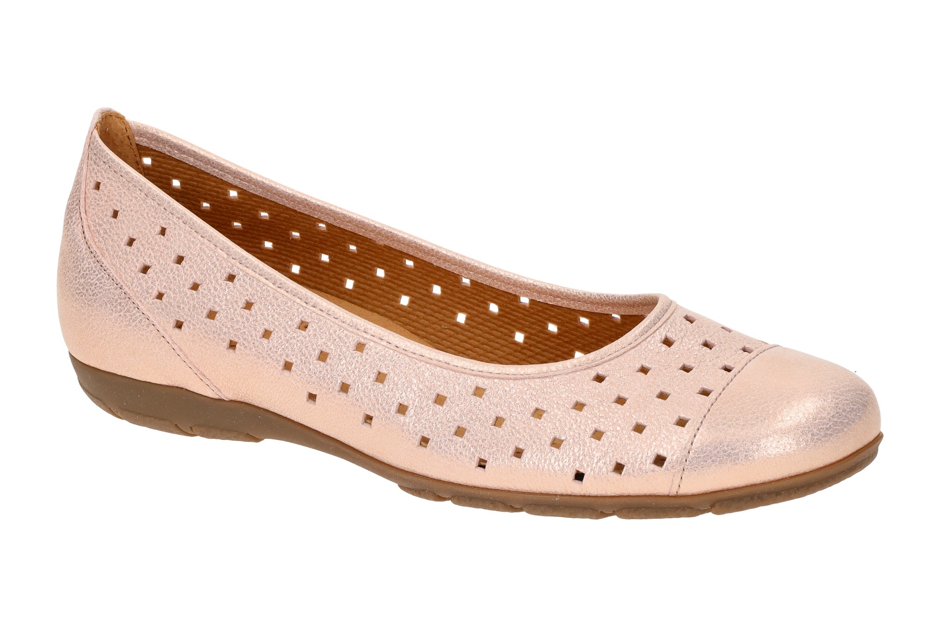 Gabor Glamour Ballerinas rose metallic gelocht 44.169.60 | Schuhhaus ...