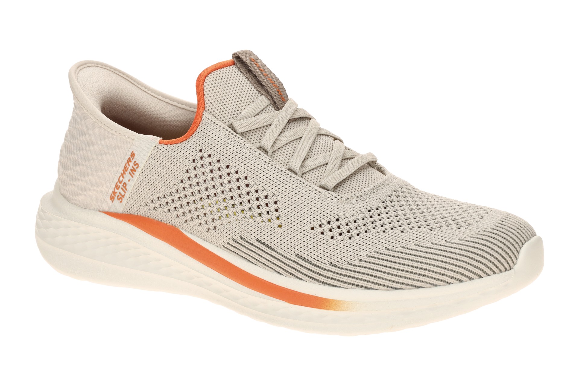 Skechers Slade Slipper Schuhe grau sand Slip-Ins 210810 | Schuhhaus Strauch