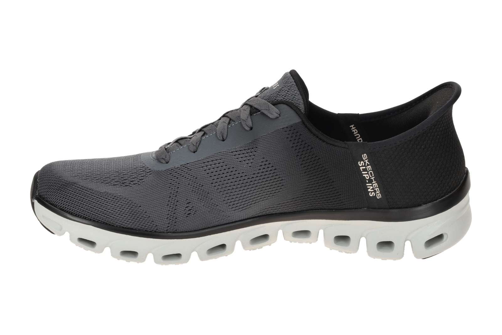 Skechers Glide Step Schuhe grau schwarz Slip-Ins 104566 | Schuhhaus Strauch