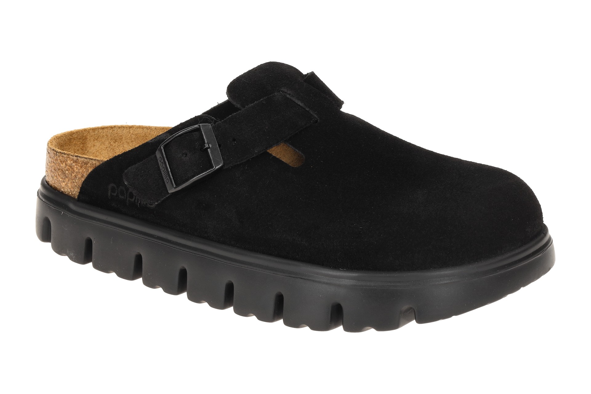Birkenstock Boston Papillio Chunky Clogs Pantolette schwarz SCHMAL ...