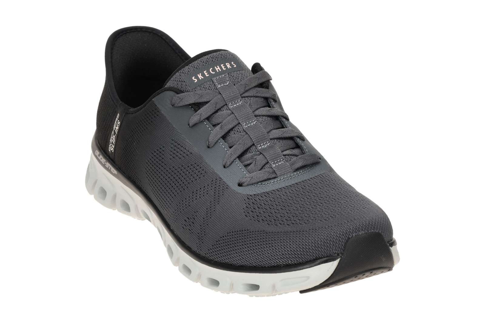 Skechers Glide Step Schuhe grau schwarz Slip-Ins 104566 | Schuhhaus Strauch
