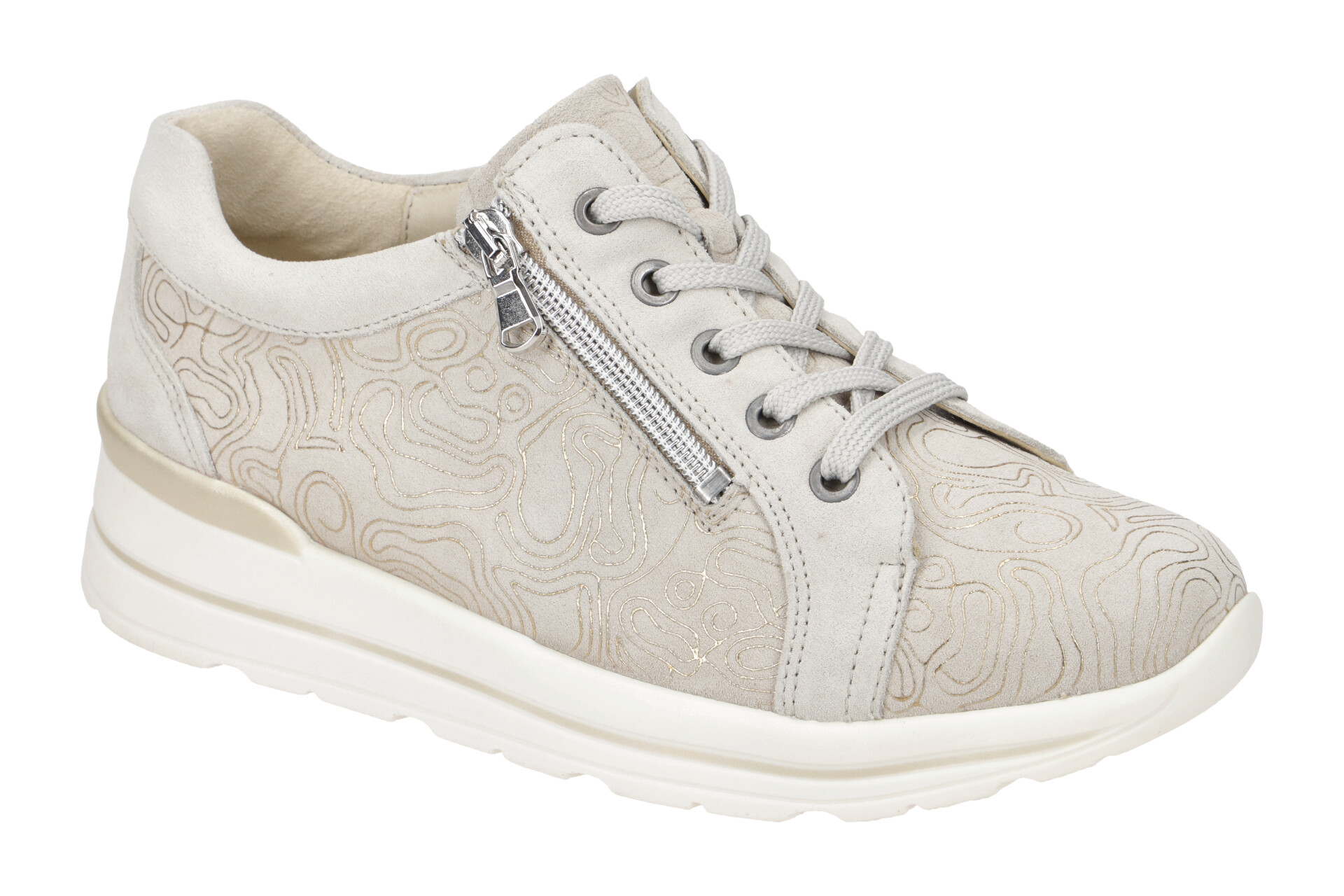 Waldläufer Sarah Schuhe grau gold Spezialweite M | Schuhhaus Strauch