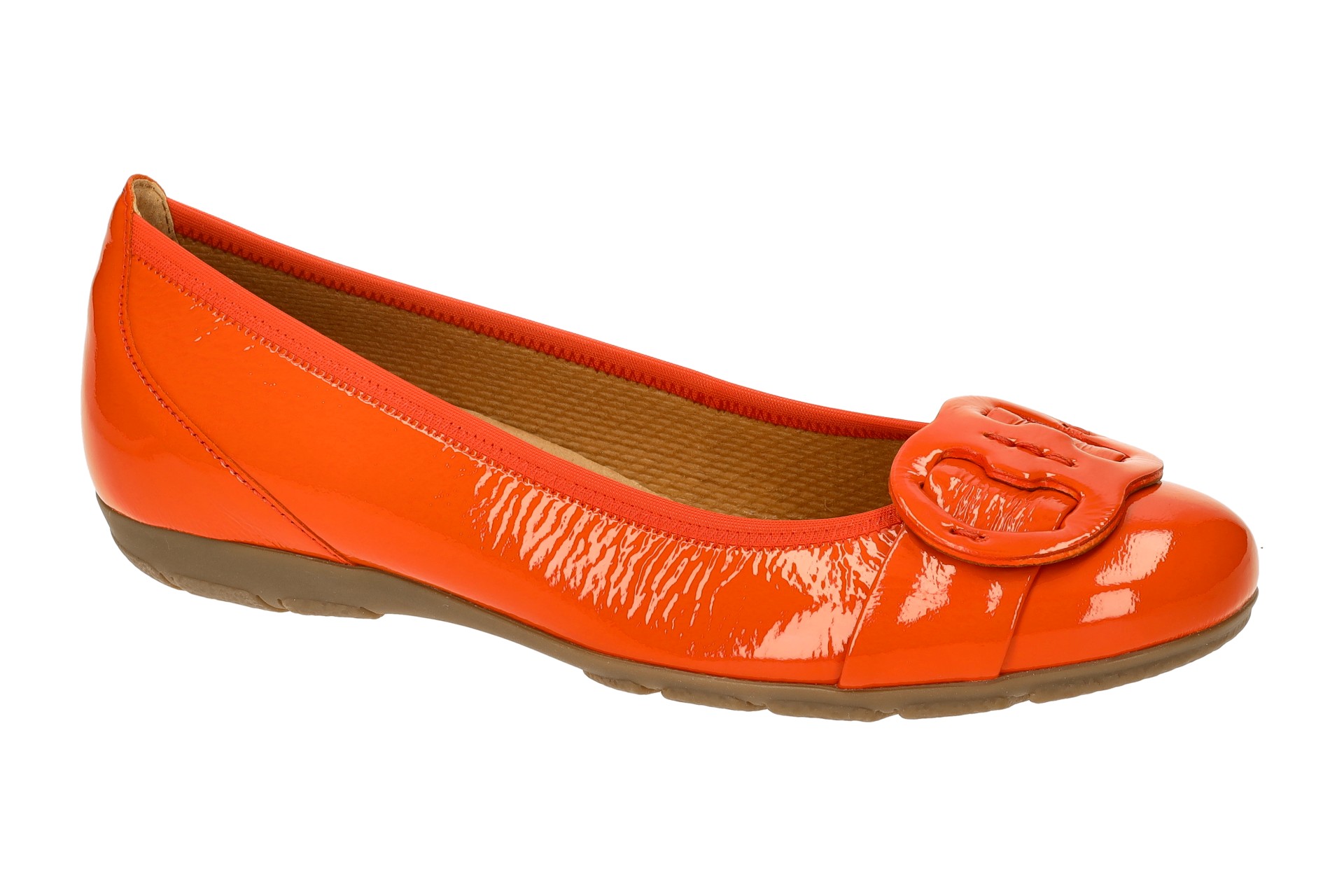 Gabor Fashion Ballerina orange Lack 44.163.93 | Schuhhaus Strauch