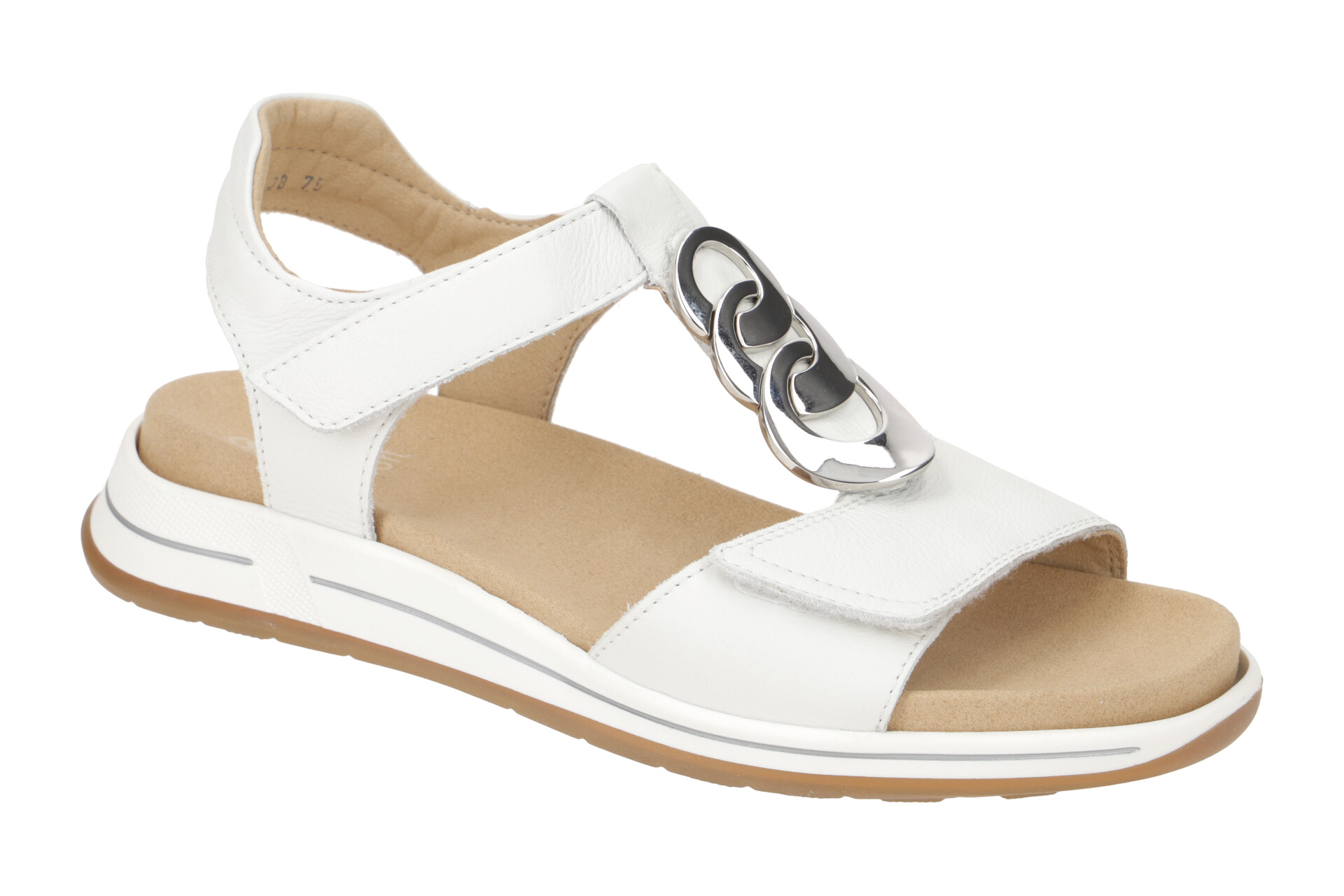 ara Osaka Sandale weiß Klett H-Weite 12-34826 | Schuhhaus Strauch