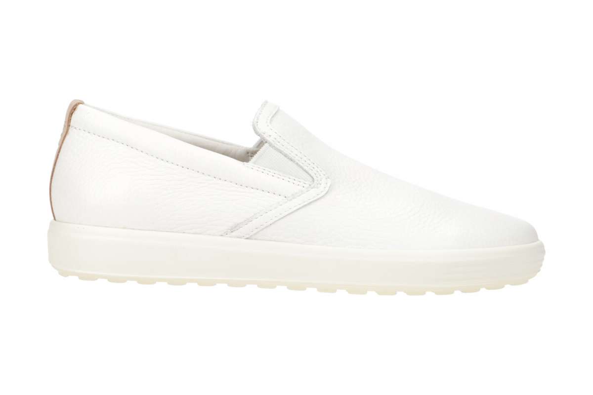 Ecco Soft 7 Slipper Schuhe weiß Damen 470493 | Schuhhaus Strauch
