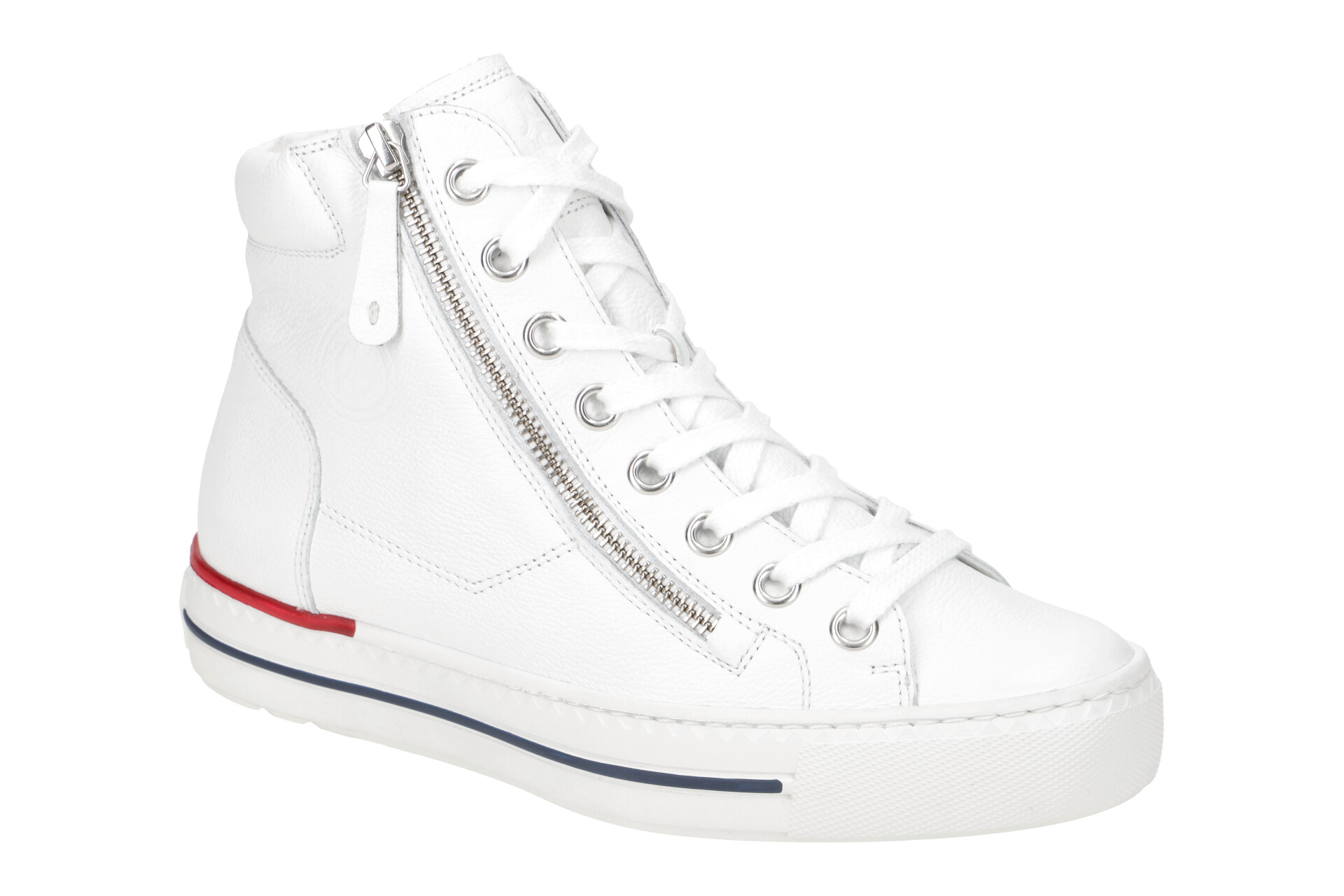 Paul Green Mid-Sneaker Schuhe weiß rot 4024 | Schuhhaus Strauch