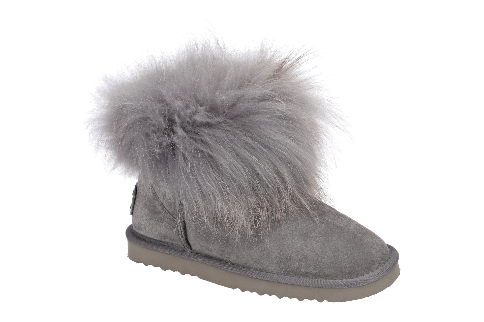 Oog Stiefel grau Lammfell Boots | Schuhhaus Strauch