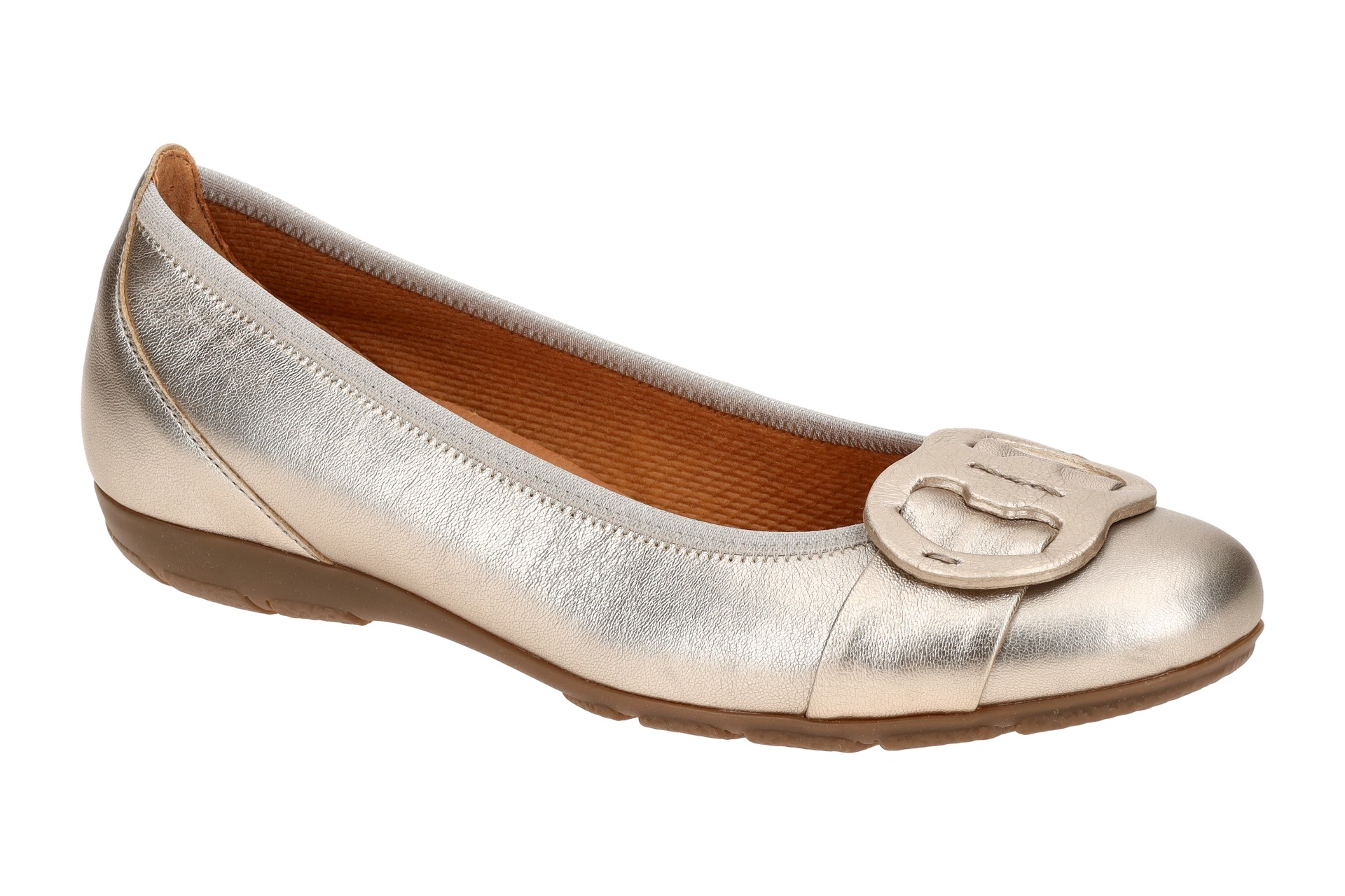 Gabor Fashion Ballerina grau metallic 84.163.62 | Schuhhaus Strauch