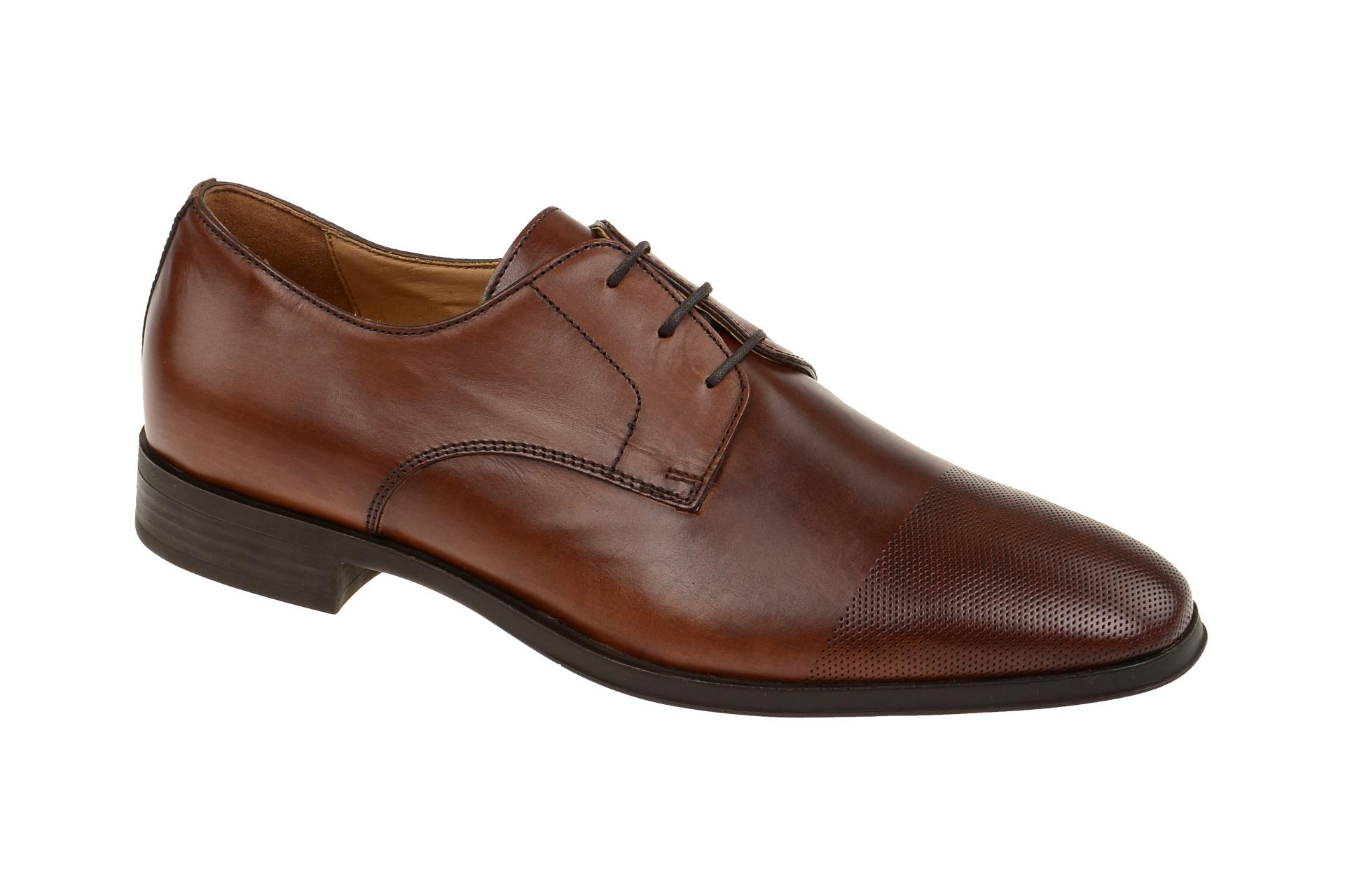 Geox Respira Pericle - elegante Herrenschuhe in cognac braun ...