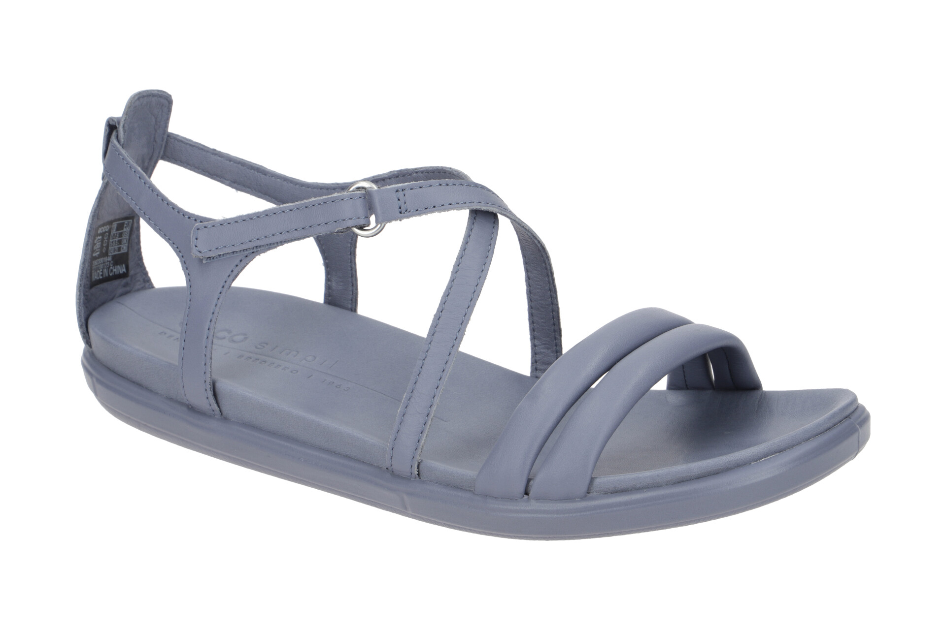 Ecco Simpil Damen Sandale grau blau 209233 | Schuhhaus Strauch