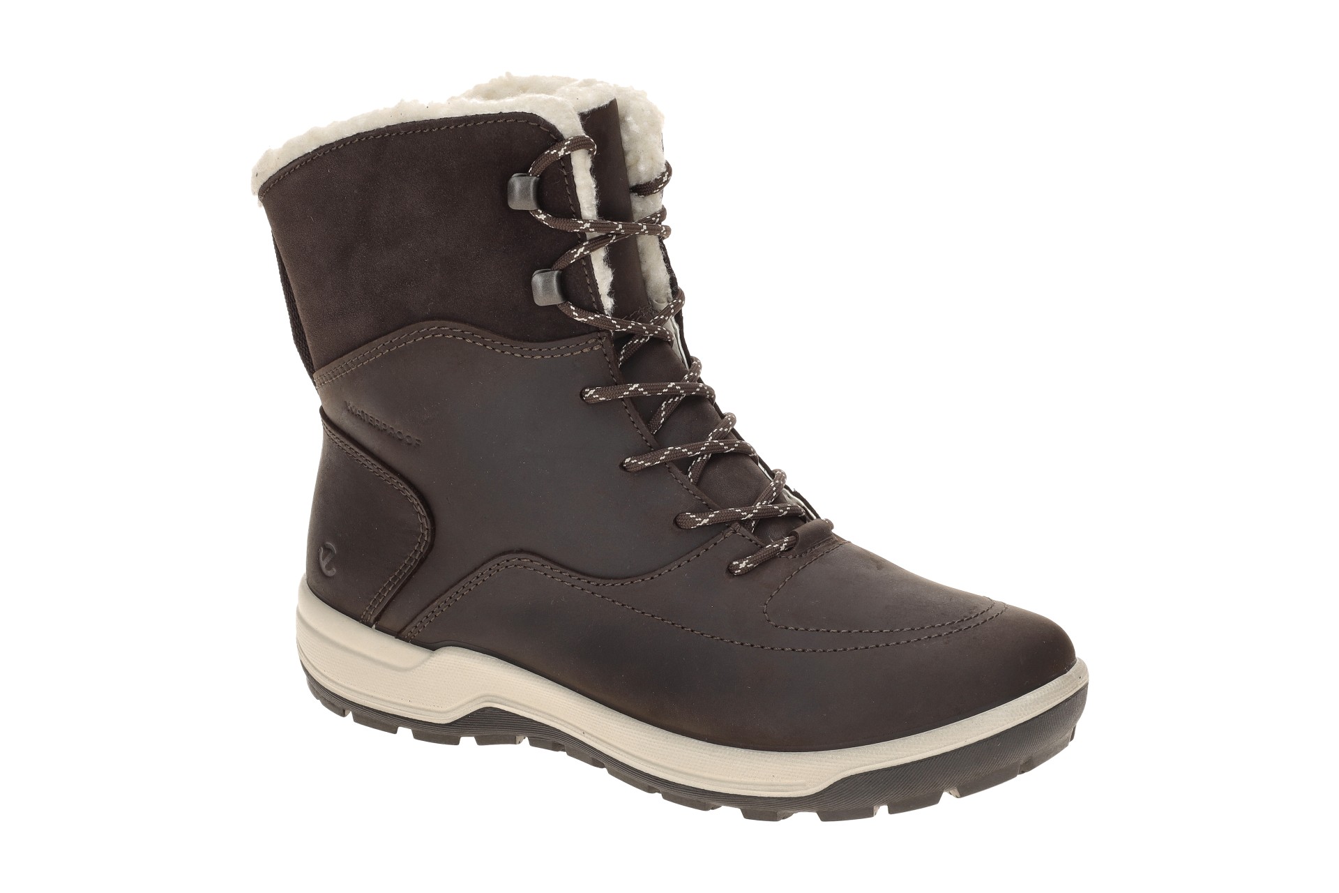 Ecco Trace Stiefel Winter Schnür Boots braun Warmfutter 832233 ...