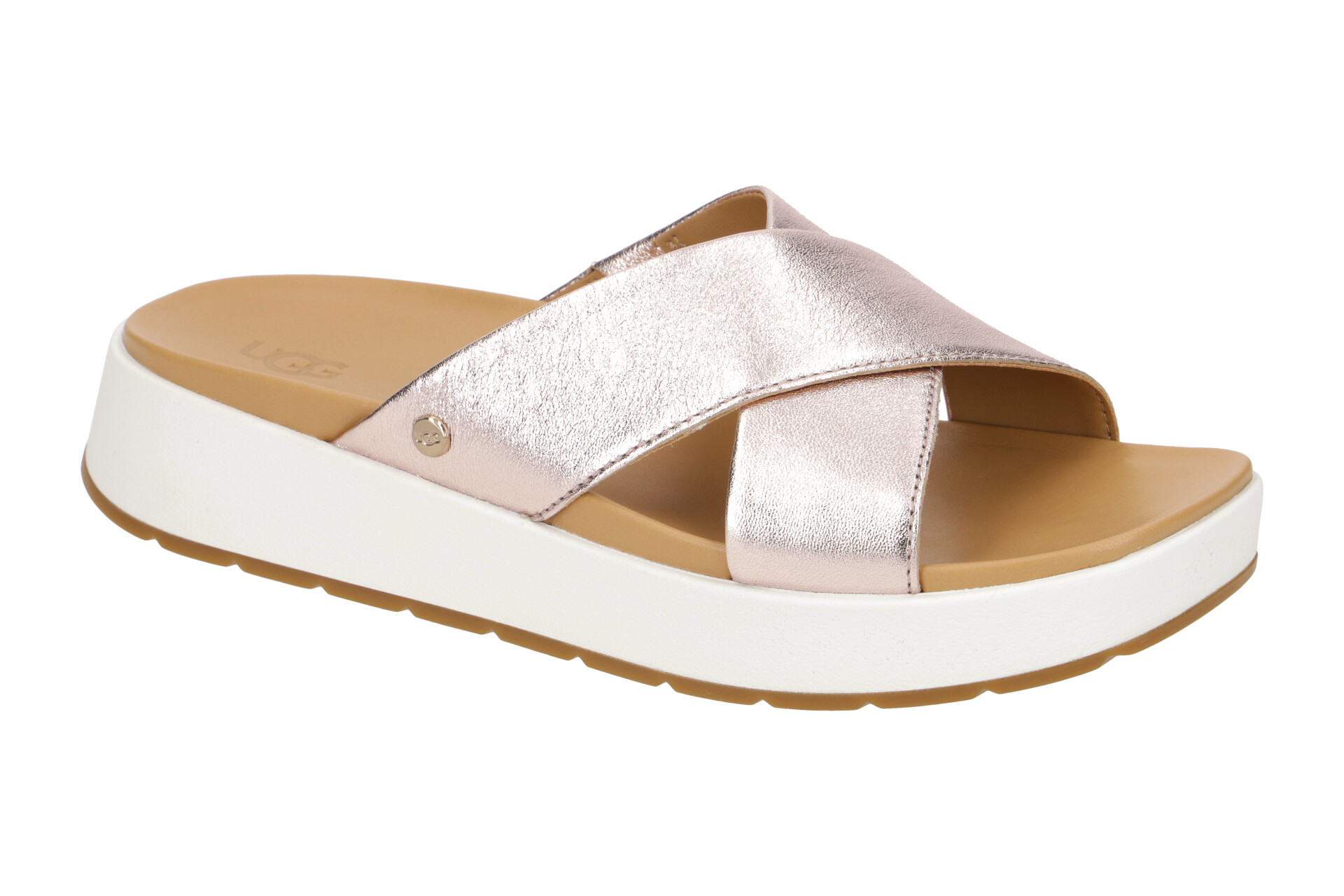 UGG Emily Pantolette rose gold metallic 1119743 | Schuhhaus Strauch