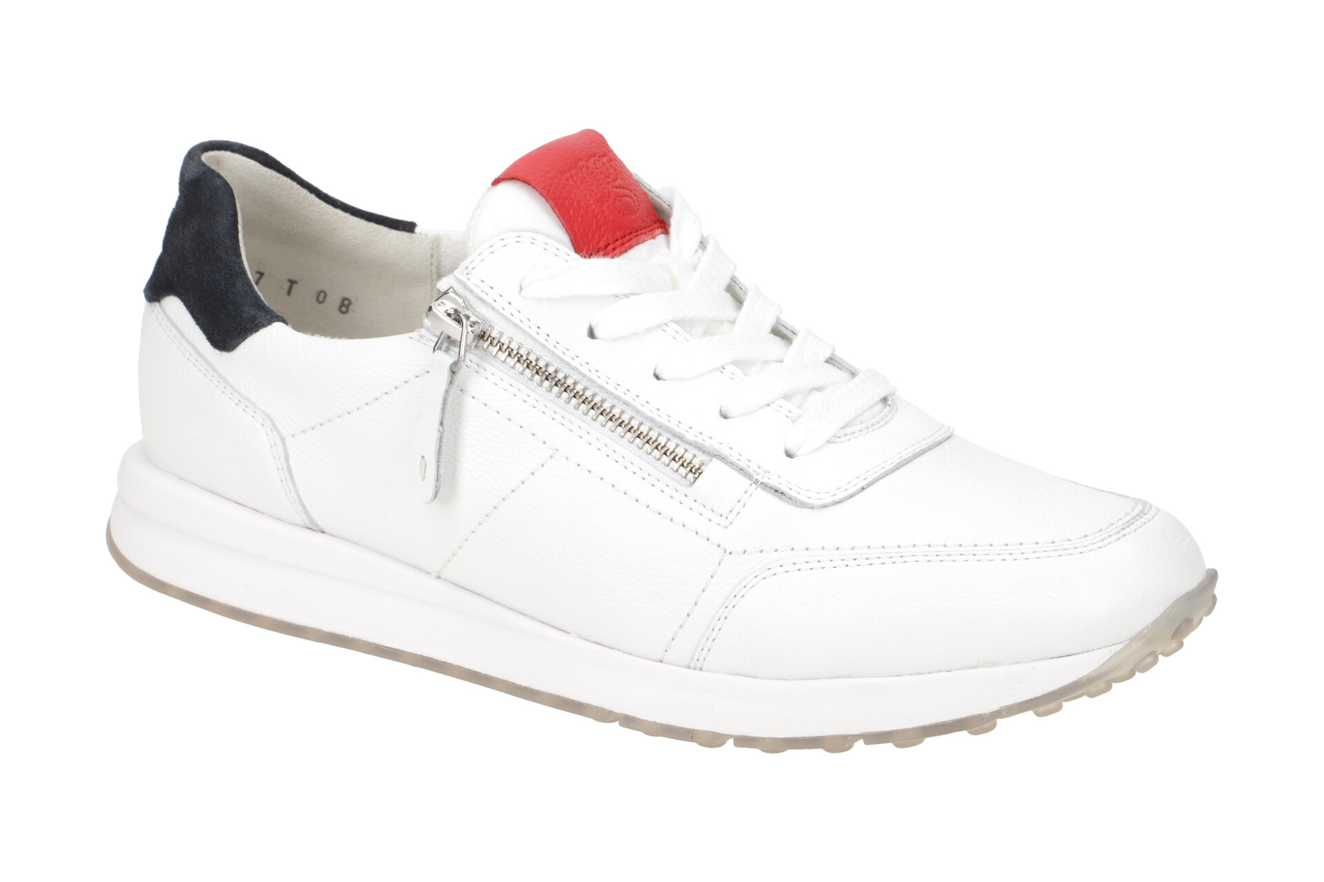 Paul Green Sneaker Schuhe weiß rot 4085 | Schuhhaus Strauch