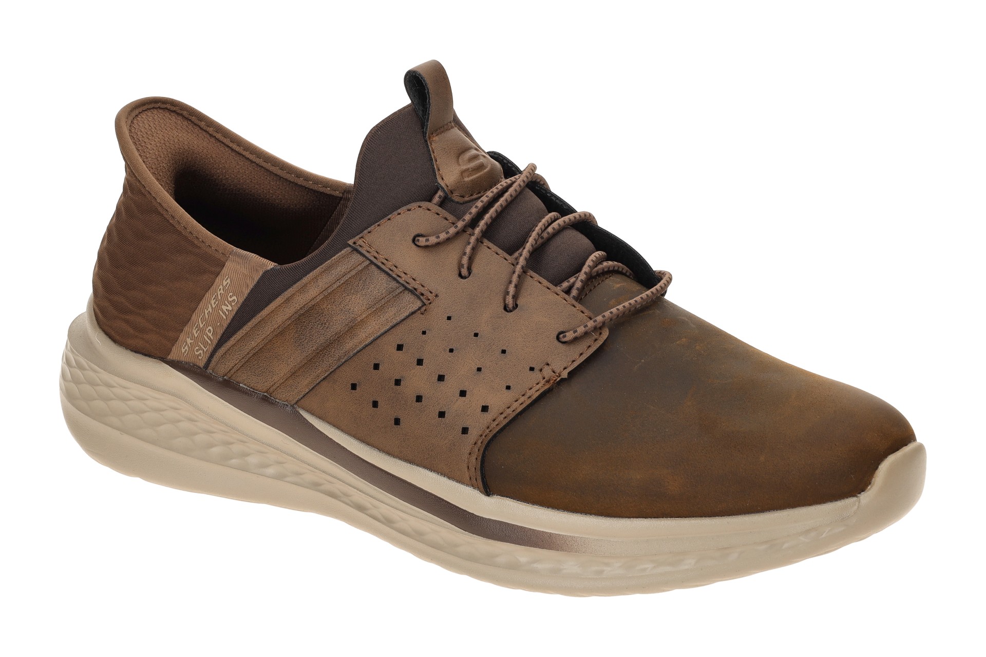 Skechers Slade Slipper Schuhe braun Slip-Ins 210828 | Schuhhaus Strauch