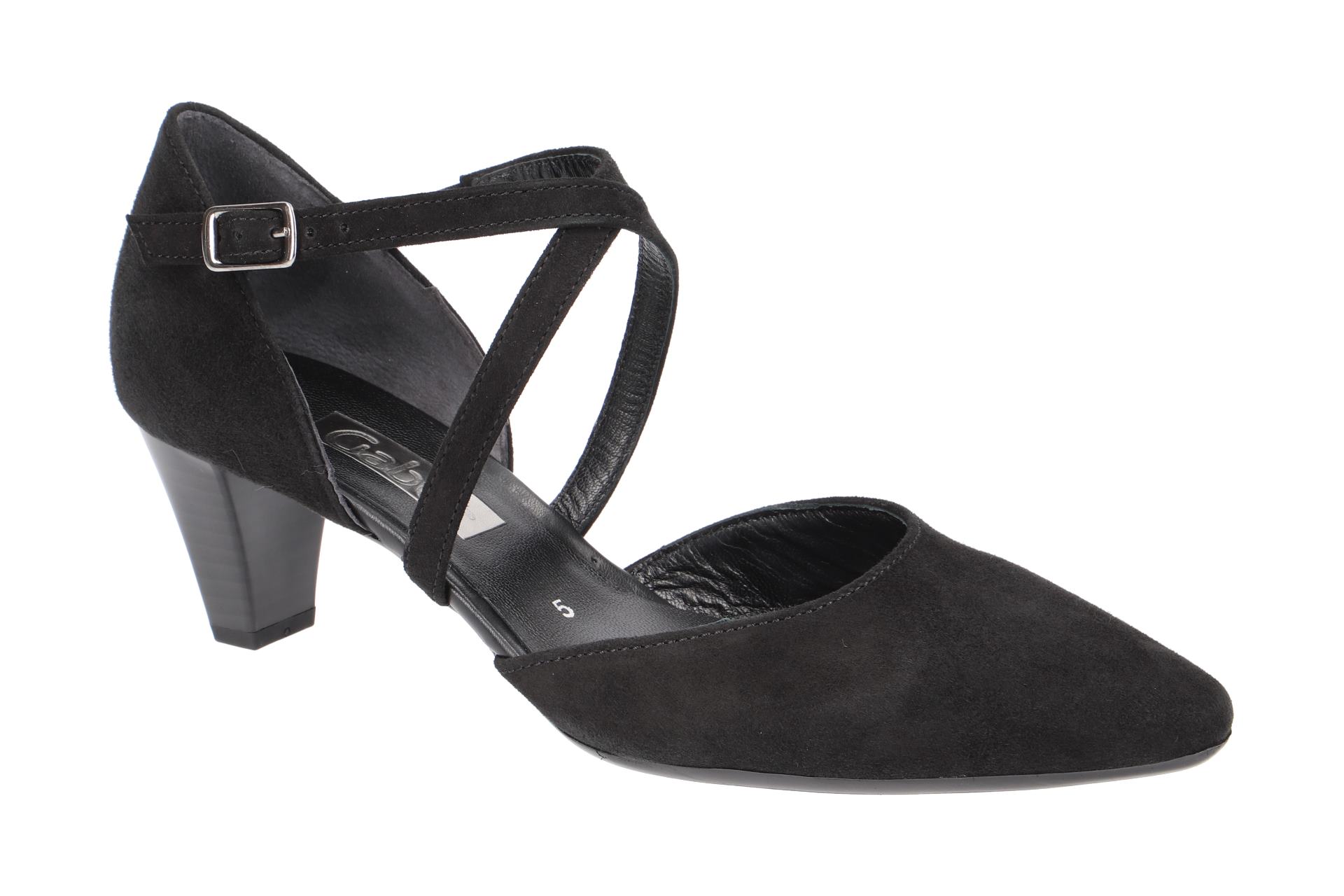 Riemchen Pumps Geschlossen Schwarz