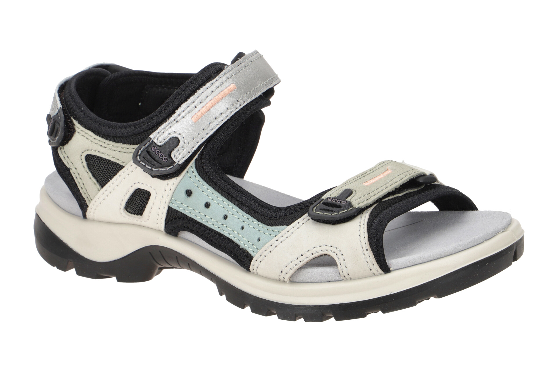 Ecco Offroad Damen Sandale grau grün multi | Schuhhaus Strauch