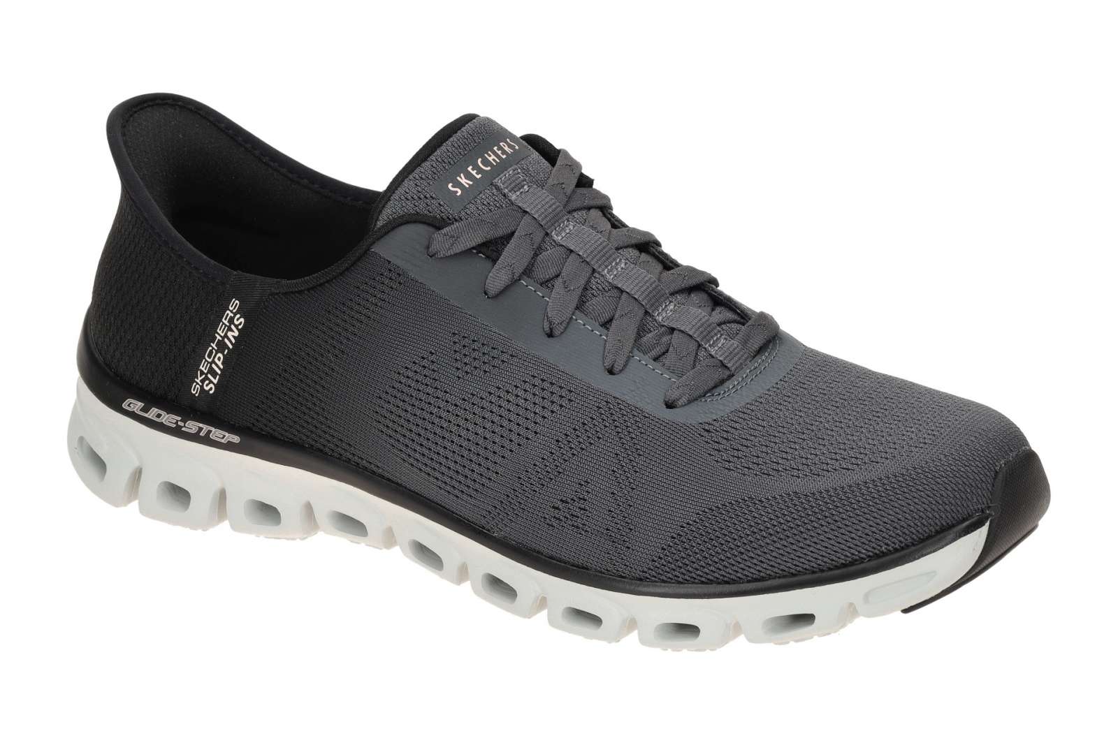 Skechers Glide Step Schuhe grau schwarz Slip-Ins 104566 | Schuhhaus Strauch