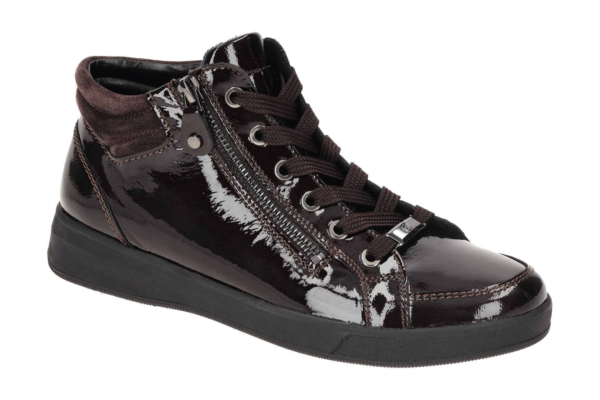 ARA Rom Schuhe Mid-Sneaker braun Lack 12-24499 | Schuhhaus Strauch